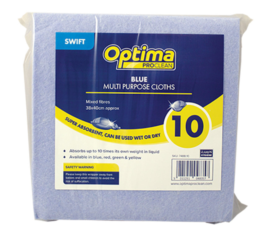 OPTIMA PROCLEAN "SWIFT" MULTI PURPOSE CLOTHS - BLUE – Wholesale Catering