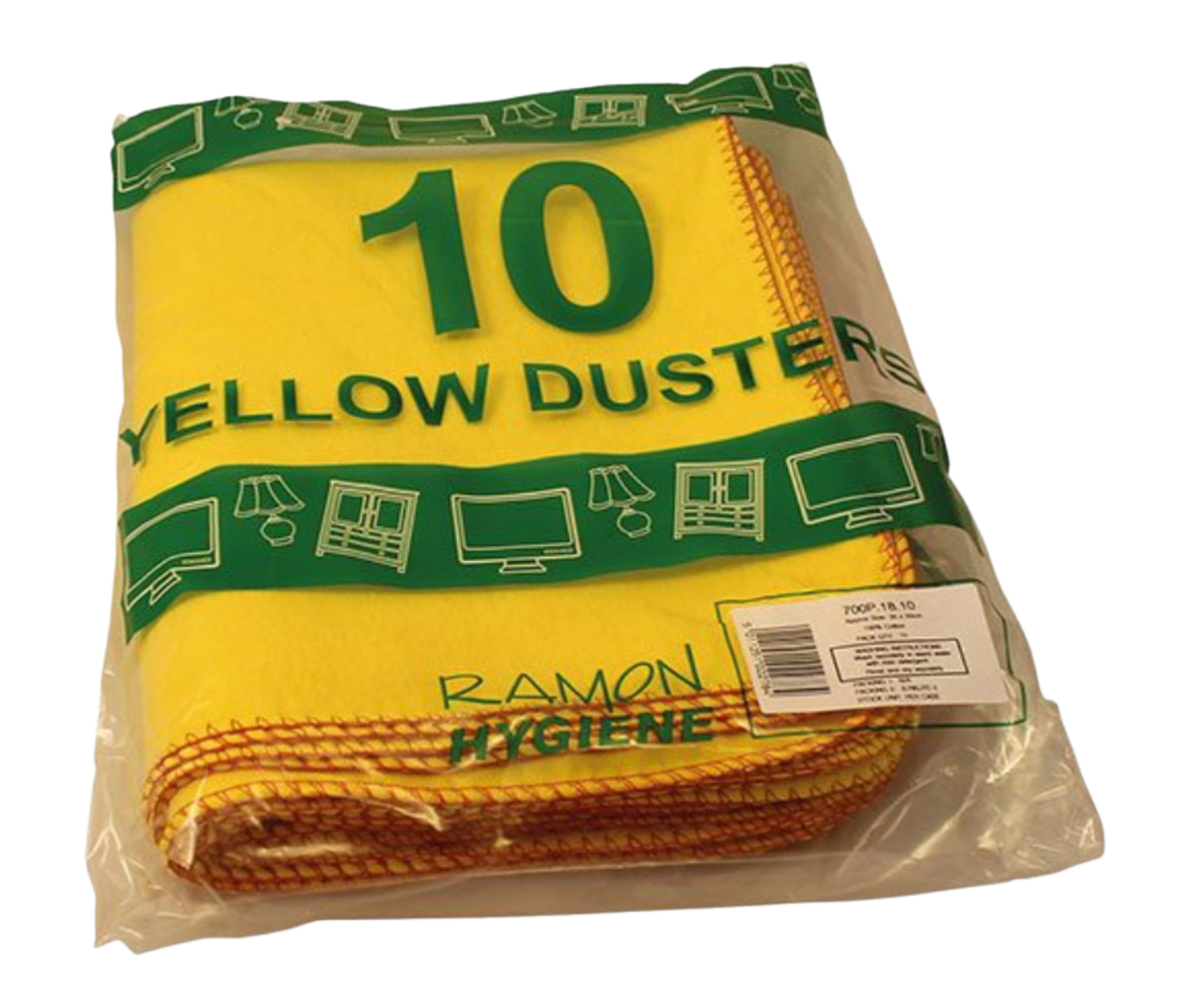 YELLOW DUSTERS - PACK OF 10 – Wholesale Catering
